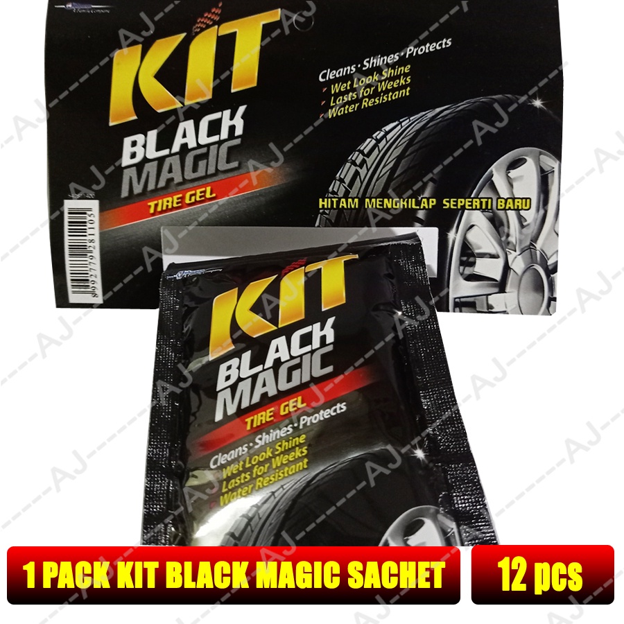 Jual 1 PACK 12 SACHET Kit Black Magic Tire Gel & Kit Semir Ban Motor ...