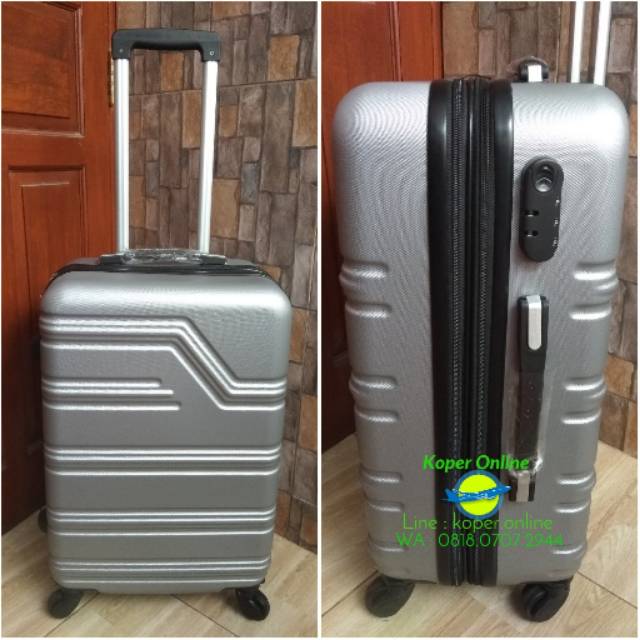 Jual Koper Alibaba Polycarbonate Silver Expand ukuran bagasi 22 inch ...