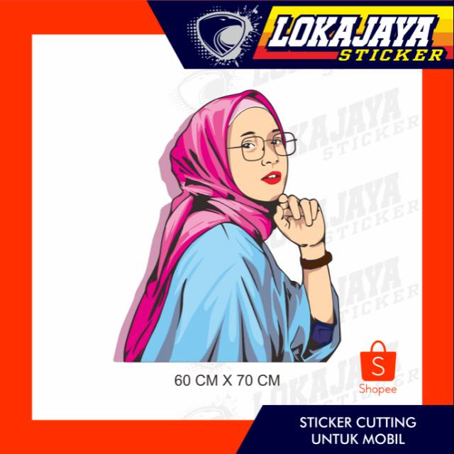 Jual STICKER DECALPRINT NISSA GAMBAR WANITA PINTU KACA TRUK Indonesia ...