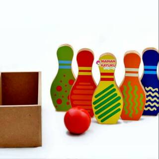 Jual Bowling Mainan Edukasi Anak Kayu Montessori Indonesia|Shopee Indonesia