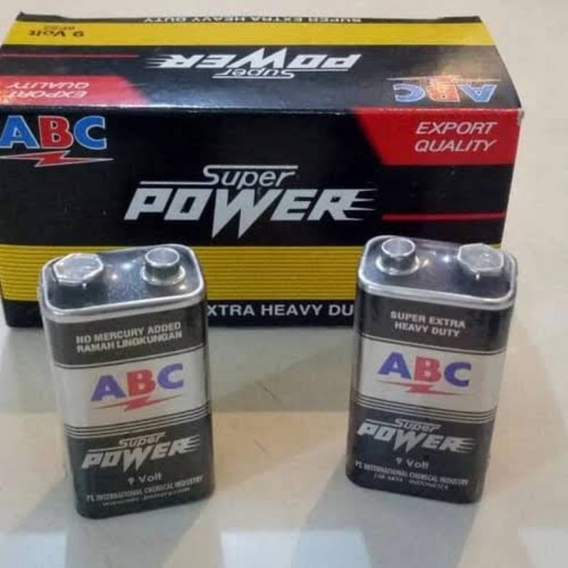 Jual Baterai Kotak 9V ABC Super Power Batre ABC 9 Volt | Shopee Indonesia