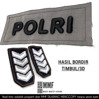 Jual Atribut Timbul Polri Pangkat POLRI 1 Pasang Pangkat PDL Polri ...