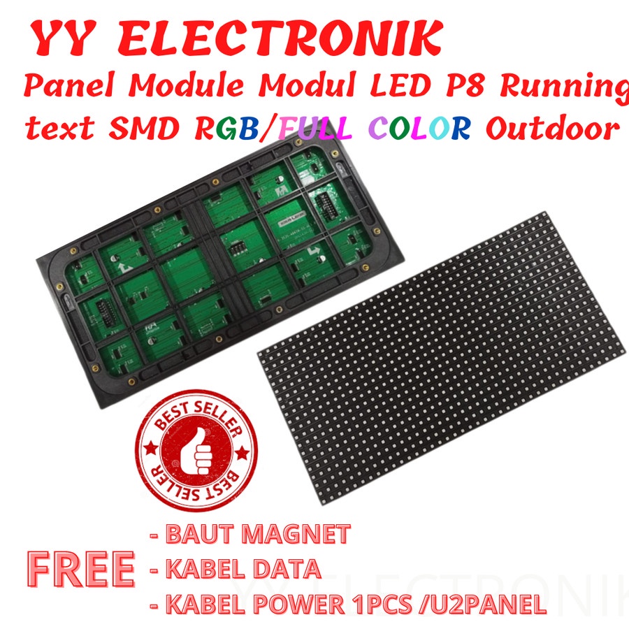 Jual Panel Module Model LED P8 RGB outdoor FULL COLOR SMD Running Text ...