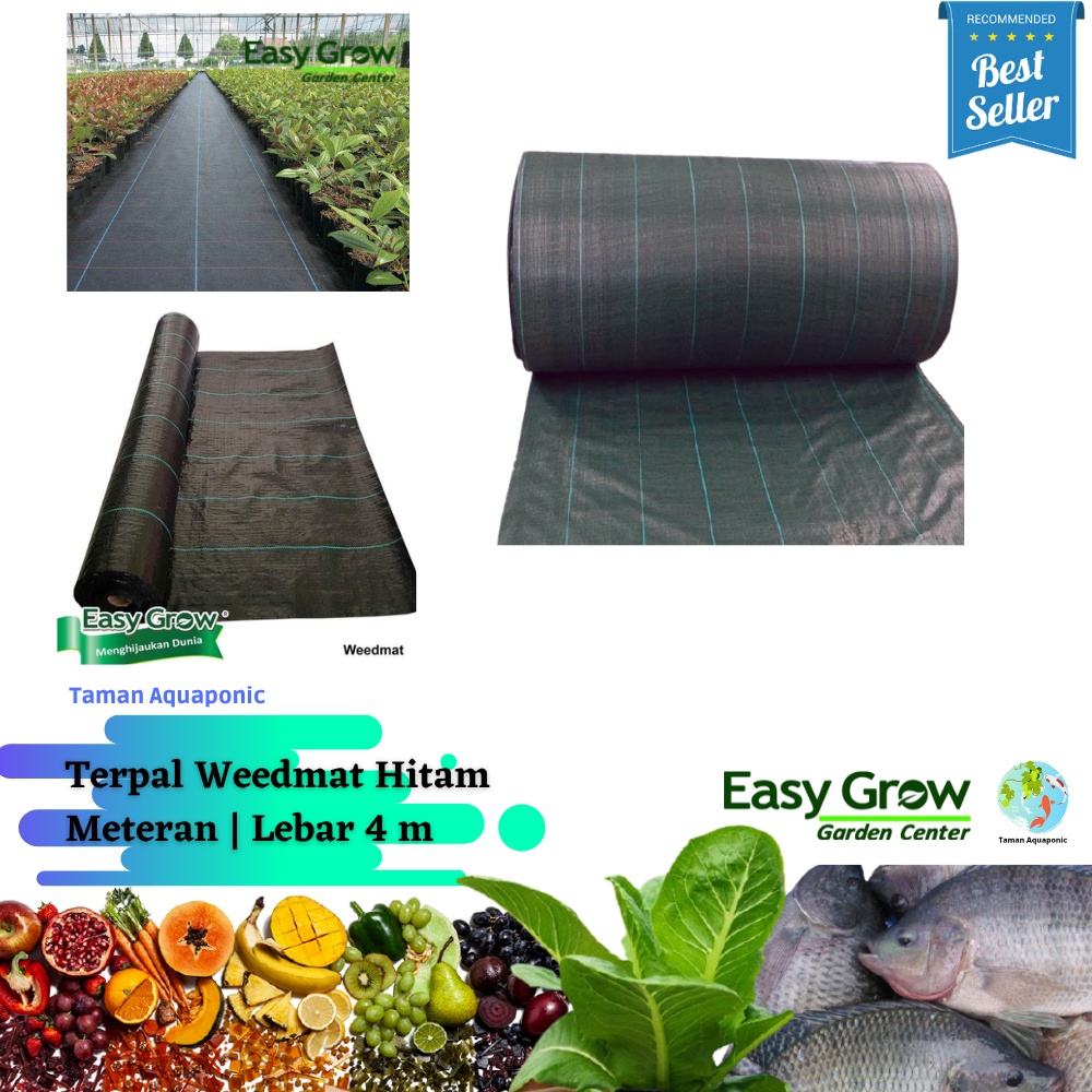 Jual Weedmat Control Mulsa Anti Rumput Easy Grow Lebar 4 Meter Warna Hitam | Shopee Indonesia