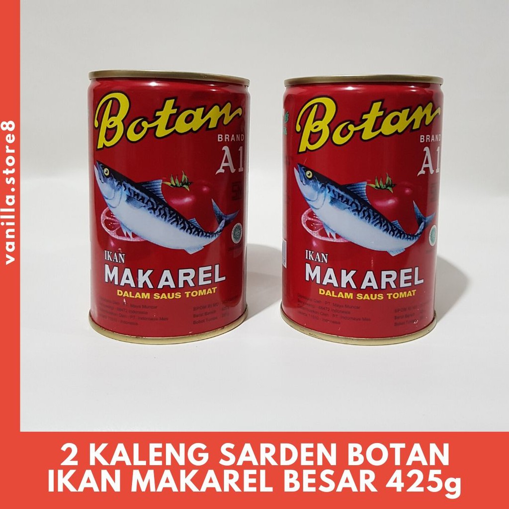 Jual SARDEN BOTAN IKAN MAKAREL BESAR 425g PAKET 2 KALENG | Shopee Indonesia