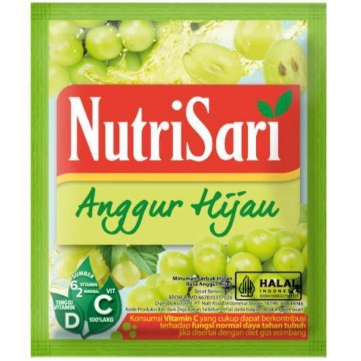 Jual Nutrisari Anggur Hijau 1 Renceng isi 10 Sachet | Shopee Indonesia