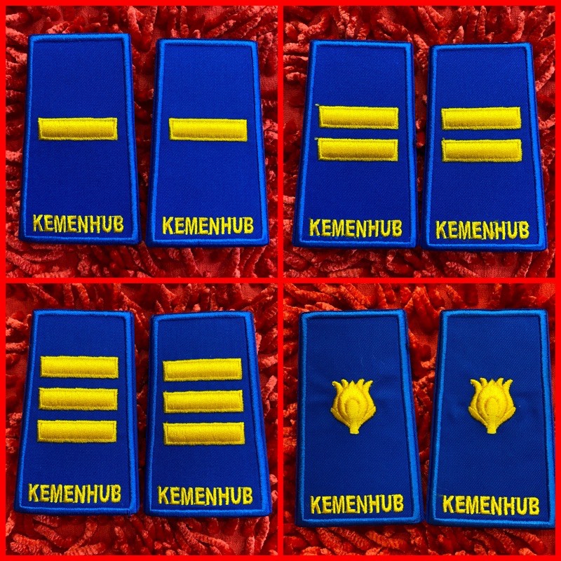 Jual HIGH QUALITY pangkat KEMENHUB kementerian perhubungan BORDIR ...