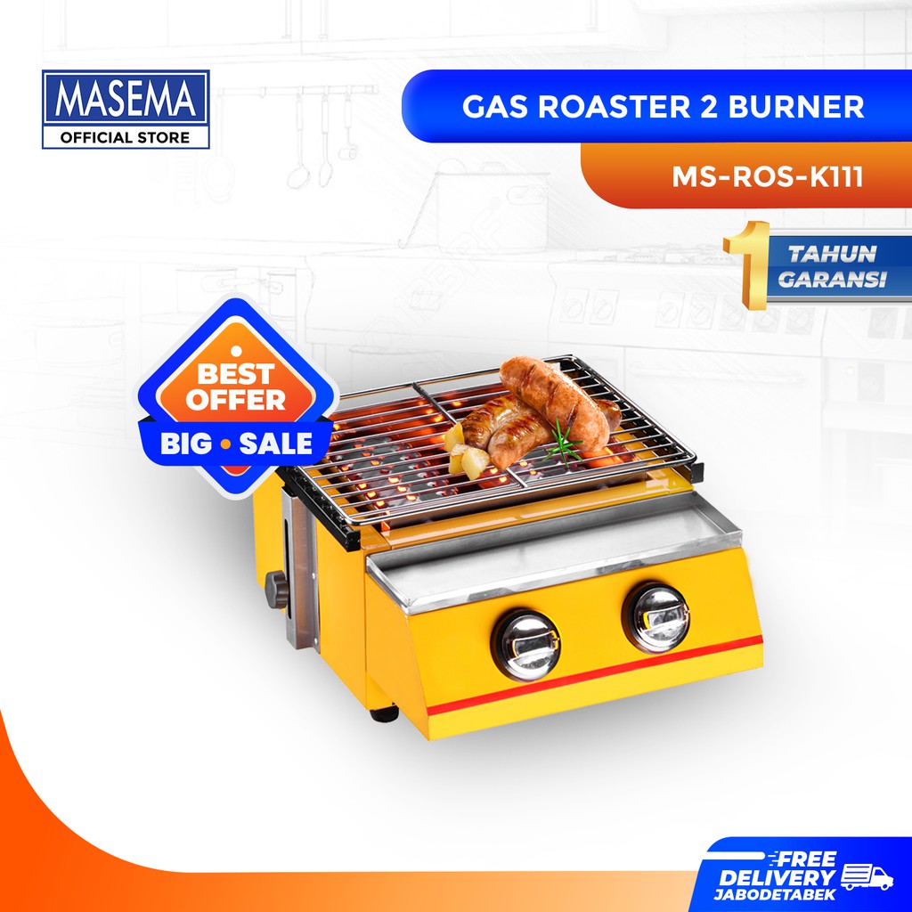 Jual MASEMA GAS ROASTER 2 TUNGKU - ALAT PANGGANG KOMPOR GAS ( MS-ROS ...