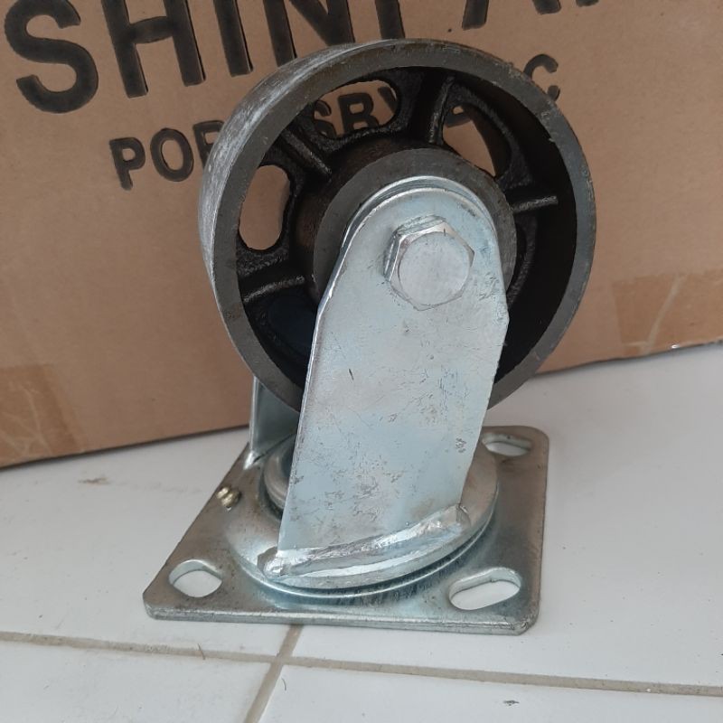 RODA TROLLEY TROLI BESI 4 INCH HIDUP ATAU PUTAR | Shopee Indonesia