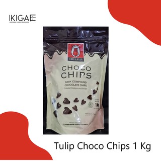 Jual TULIP DARK COMPOUND CHOCO CHUNKS / CHOCO CHIPS 1 KG | Shopee Indonesia