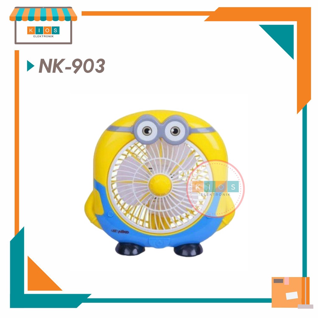Jual KIPAS ANGIN NIKO 9 INCH| NK- 903 MINIONS KARAKTER DESK FAN | 2 ...