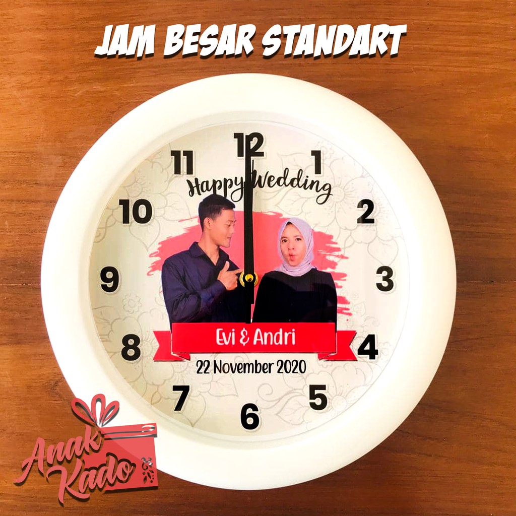 Jual JAM DINDING Custom/JAM DINDING foto/souvenir JAM custom/kado JAM ...