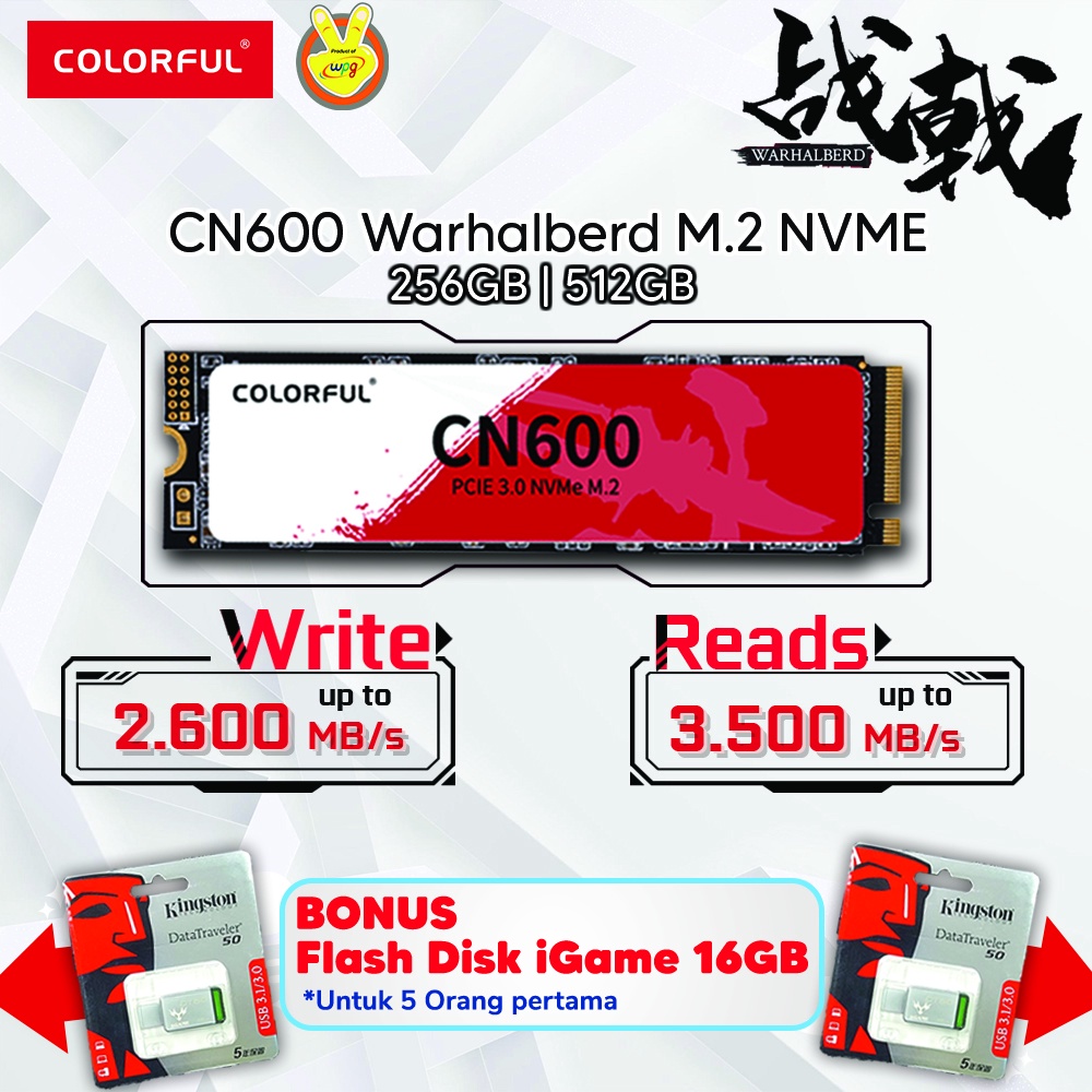 Jual Colorful CN600 Warhalberd SSD M.2 2280 Pcie Nvme 512GB - SSD 512 ...