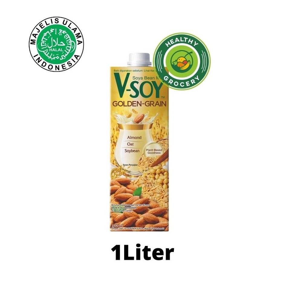 Jual V-Soy Golden Grain Soya Bean Milk 1Liter / Minuman Kedelai Dengan ...