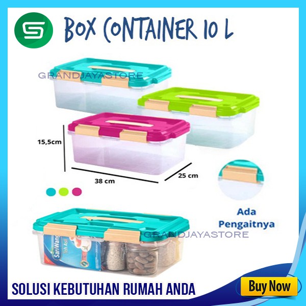 Jual Container Box Ezy 10 Liter kualitas shinpo Penyimpanan Makanan ...
