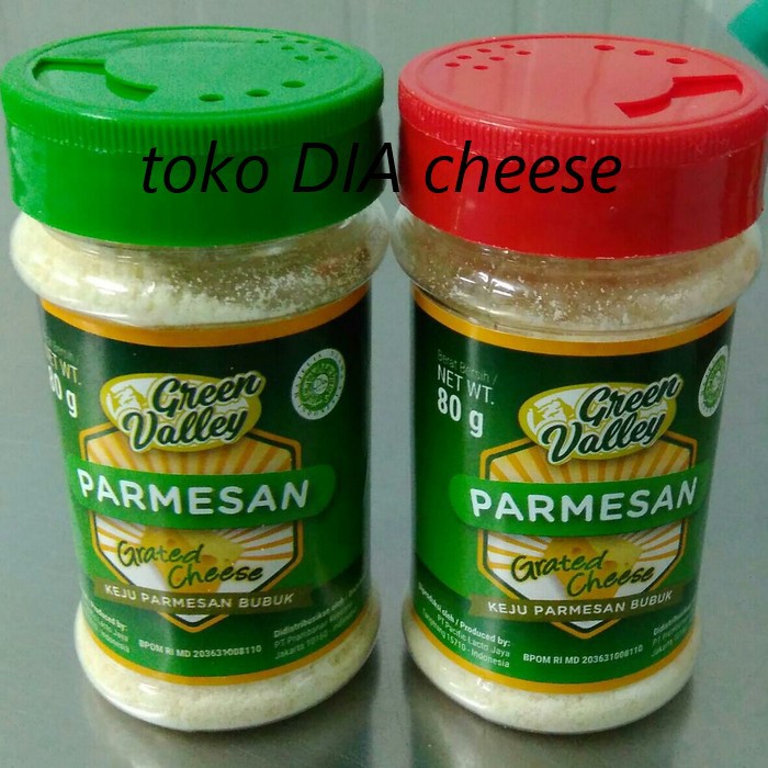 Jual Grated Parmesan Shaker 80gr Green Valley Keju Bubuk / Powder ...