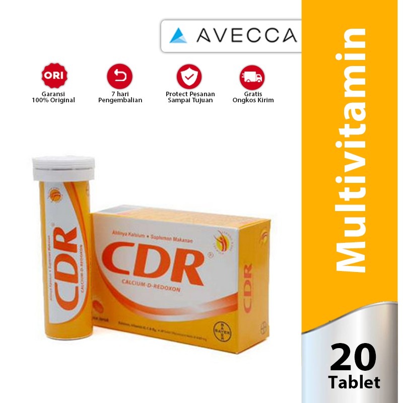 Jual CDR Calsium D Redoxon Twinpack Isi 20 Tablet / Vitamin C / Vitamin ...
