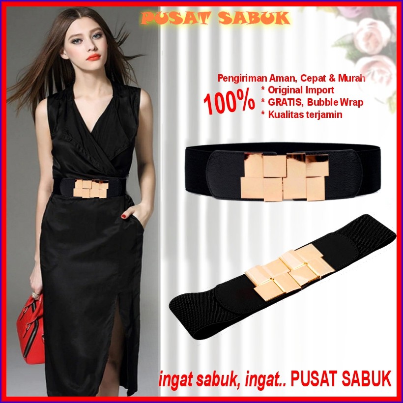 Jual Gesper Cewek Ikat Tali Pinggang Obi Belt Sabuk Wanita Fashion Korea Impor Kain Kepang Hitam ...