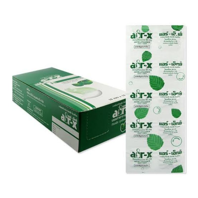 Jual Air-x Tablets Gas Relief Simethicone 80mg Mint Flavour | Shopee ...