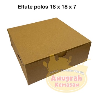 Jual Kotak nasi POLOS / Kardus nasi / box nasi R8 (18x18cm) | Shopee ...
