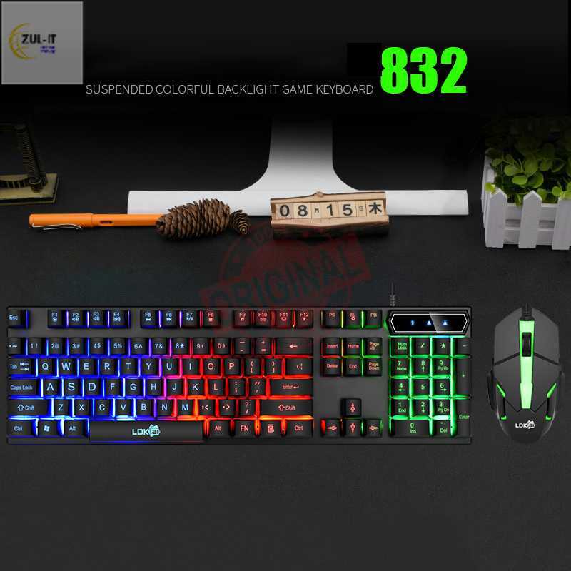Jual LDKAI 832 Gaming Keyboard LED with Mouse | Shopee Indonesia