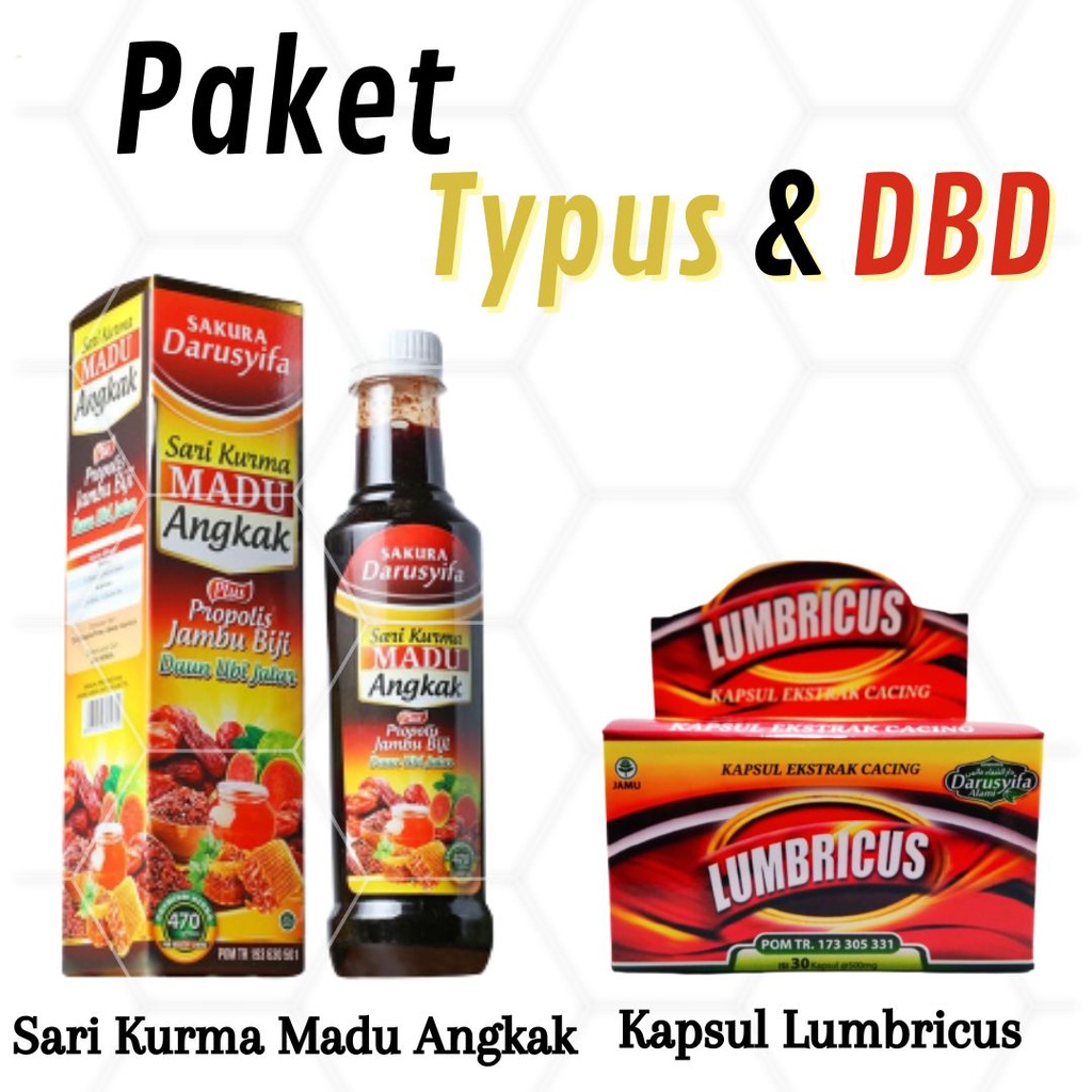 Jual Sari Kurma Madu Angkak & Kapsul Lumbricus Paket Obat Typus Dan DBD ...