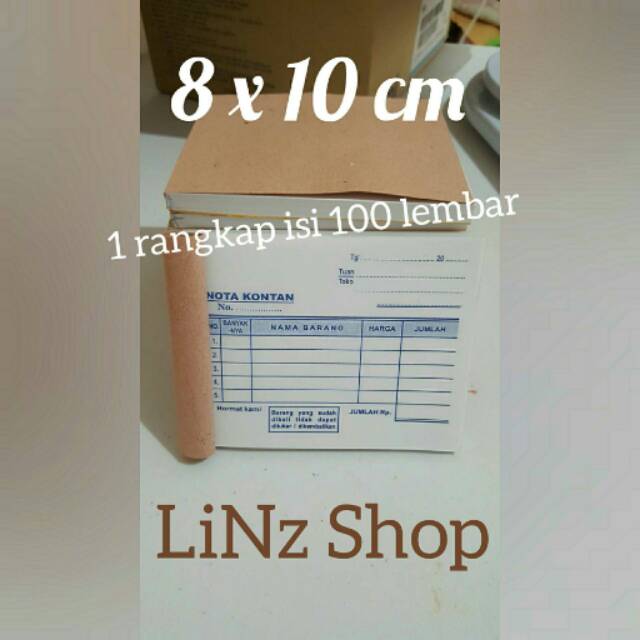 Jual Buy 10 Get 1 Buku Nota Mini Kecil rangkap 1 isi 100 lembar ...