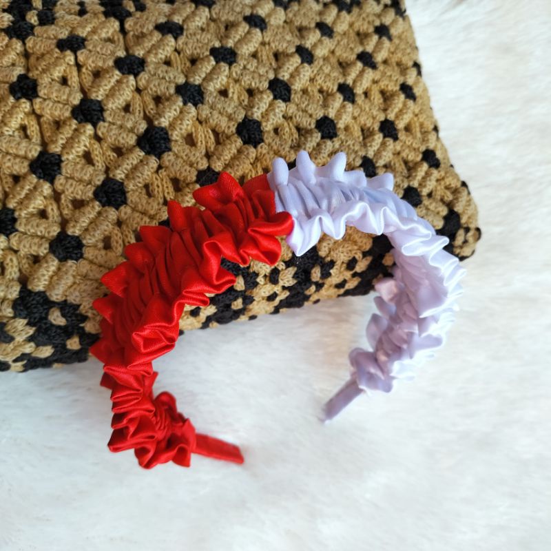 Jual PO bando srunchi ruffle edisi merah putih/bandana Nagita edisi ...