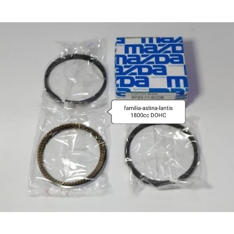 Jual ring piston seher seker assy mazda familia astina lantis 1800cc dohc BPY1-11-SCO harga 1set ...