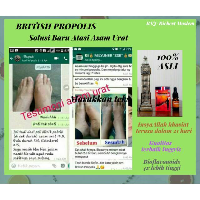 Jual BELI 3 DISKON 100.000 BRITISH PROPOLIS Solusi Baru Atasi ASAM URAT ...