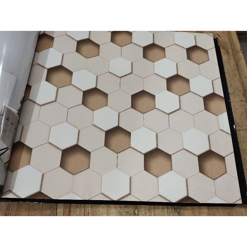 Jual Wallpaper Dinding Sarang Lebah Putih Putih Hijau Hitam Elegan Nb95