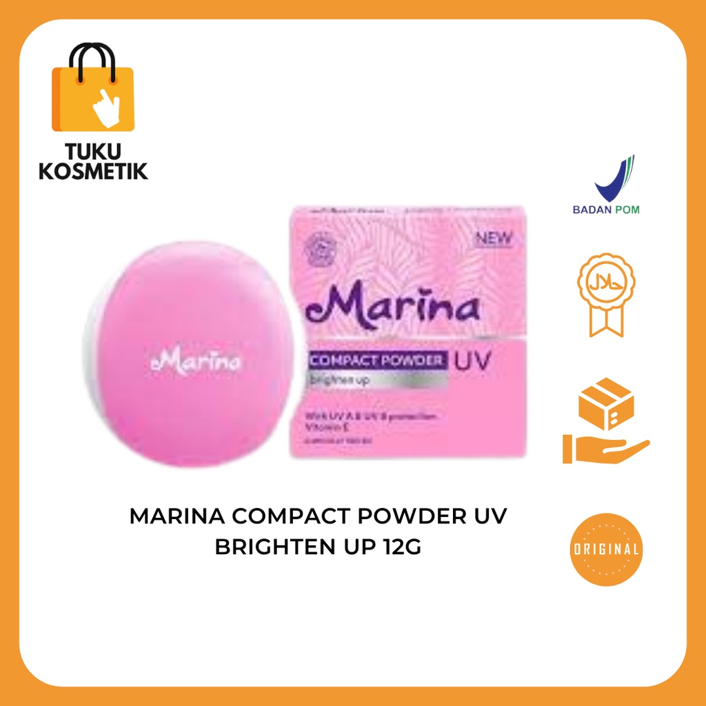 Jual Marina Compact Powder UV Brighten Up 12g | Shopee Indonesia