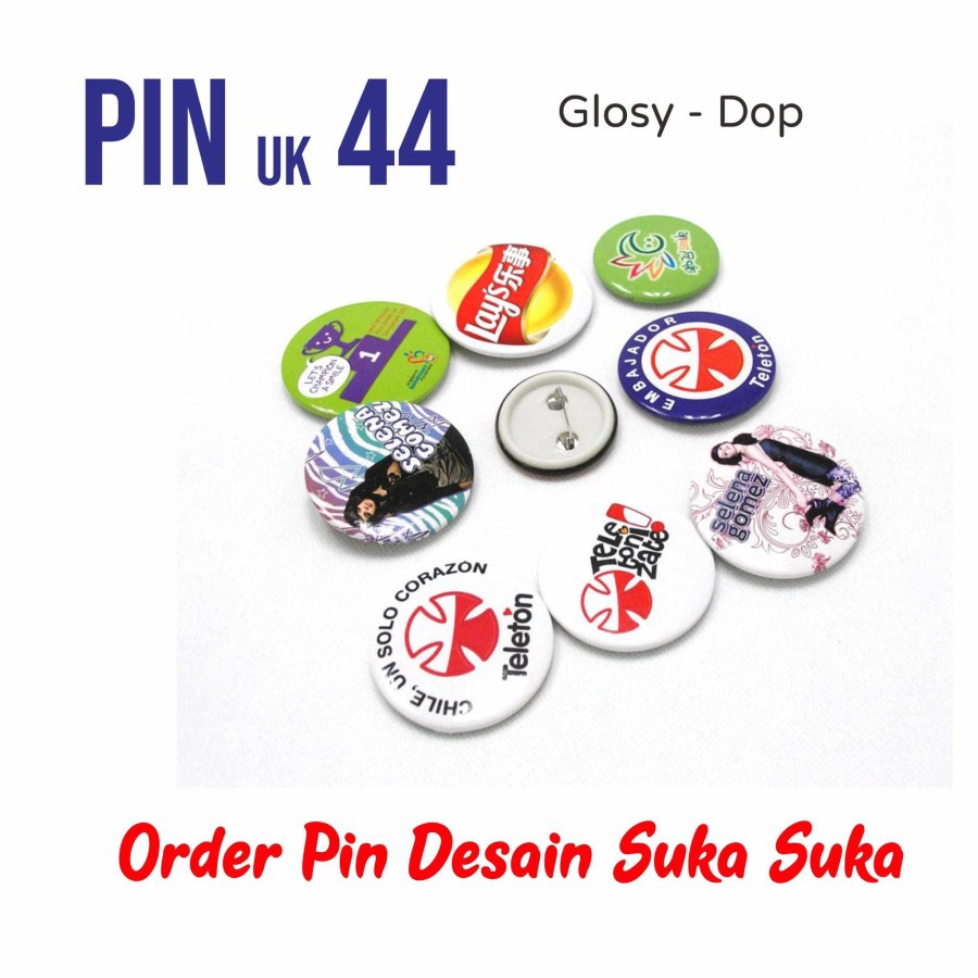 Jual Cetak Pin Ukuran 44mm - Glossy Design Bebas (Miin order 50pcs ...