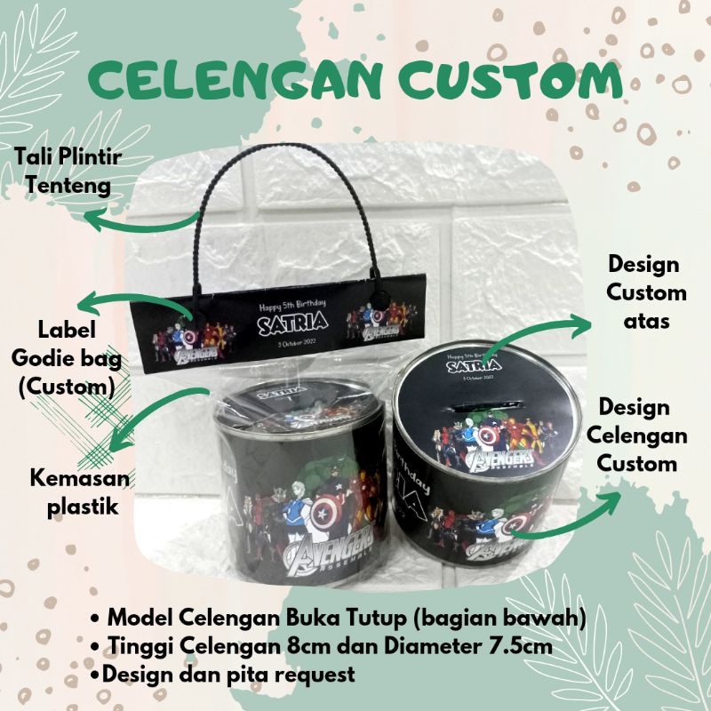 Jual Souvenir Celengan mini custom (8cm) - Souvenir aqiqah, lahiran ...