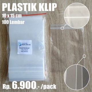 Jual PLASTIK KLIP 10 x 15 cm / PLASTIK ZIPLOCK TEBAL KLIP PUTIH ...