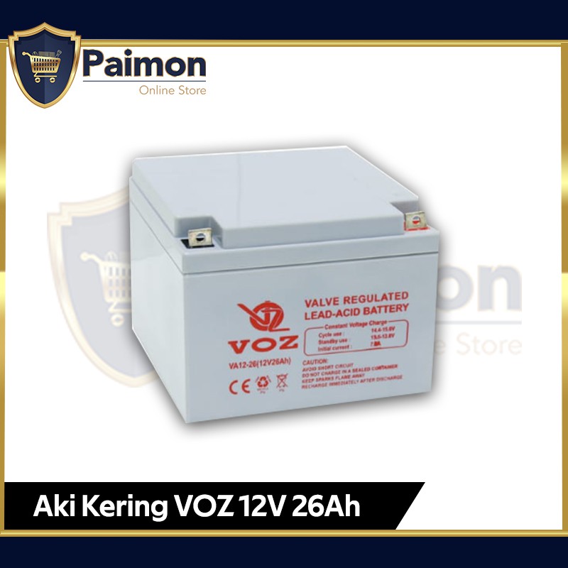 Jual Aki 12V 26 Voz 12V 26 Ah | Aki Kering | Aki UPS | Aki Solar cell ...