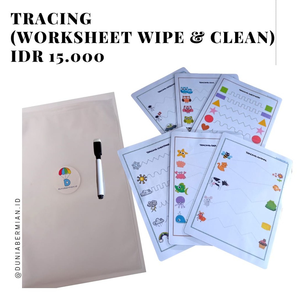 Jual TRACING (WORKSHEET WIPE AND CLEAN) | Shopee Indonesia