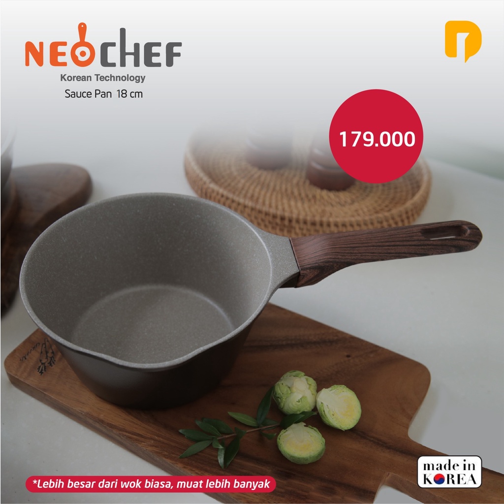 Jual NEOCHEF Forest Sauce Pan 18 cm Panci Alumunium Coating Anti ...