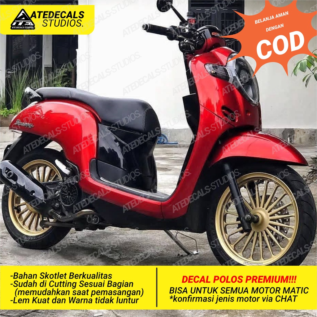 Jual Decal Polos SCOOPY Merah Candy, Scoopy fullbody, scoopy full body ...
