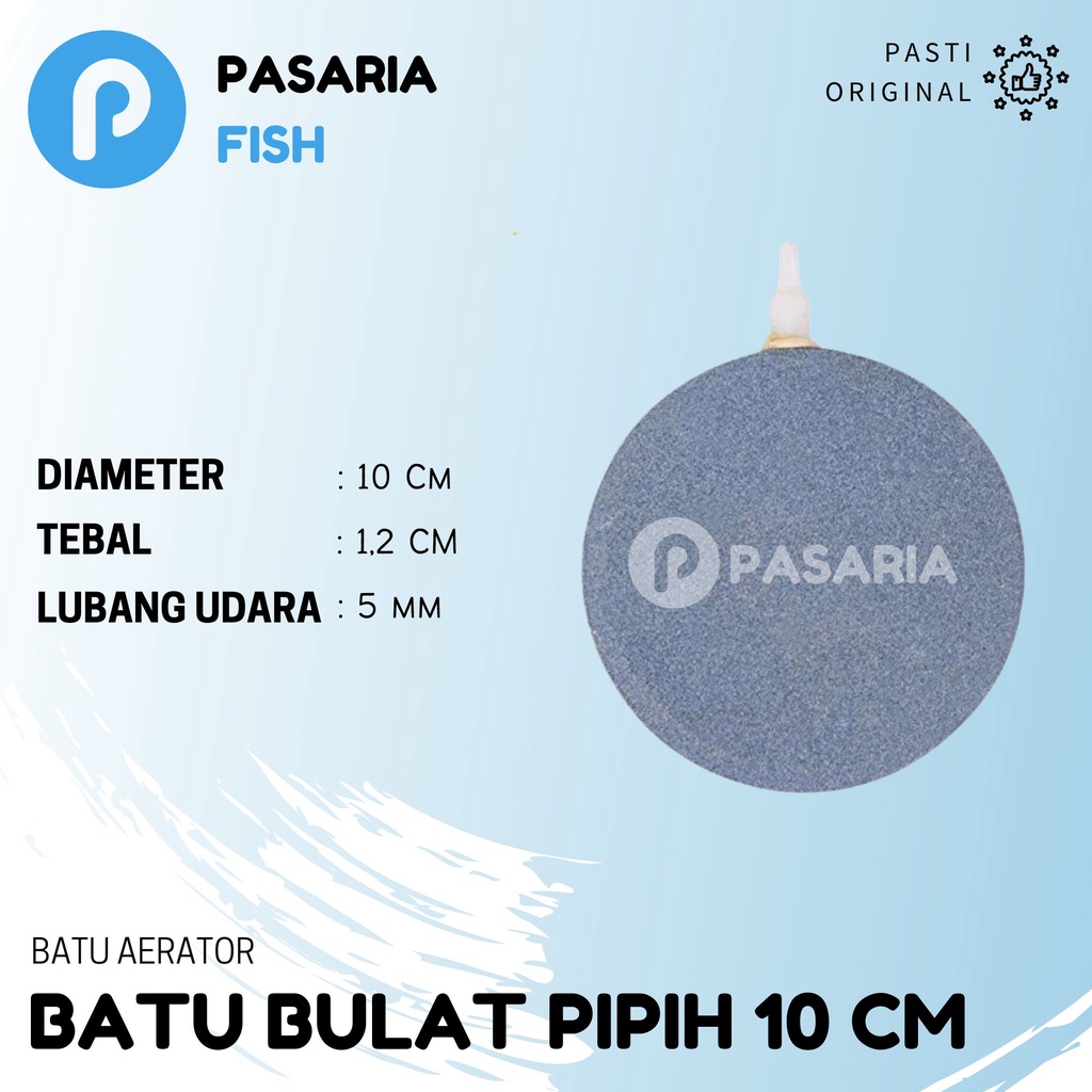 Jual Batu Aerator Pipih 10cm/Aerasi/Airstone/Diameter 100mm/10 mm Bulat ...