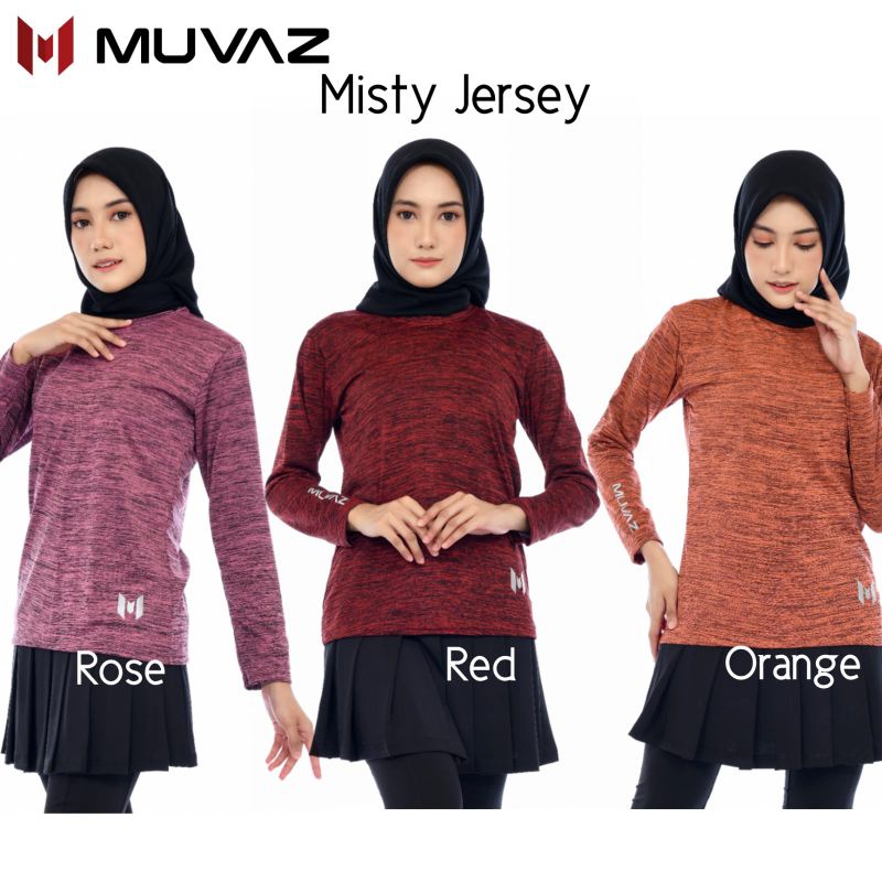 Jual Muvaz Misty Jersey - Kaos Olahraga Muslimah bersalur | Shopee Indonesia