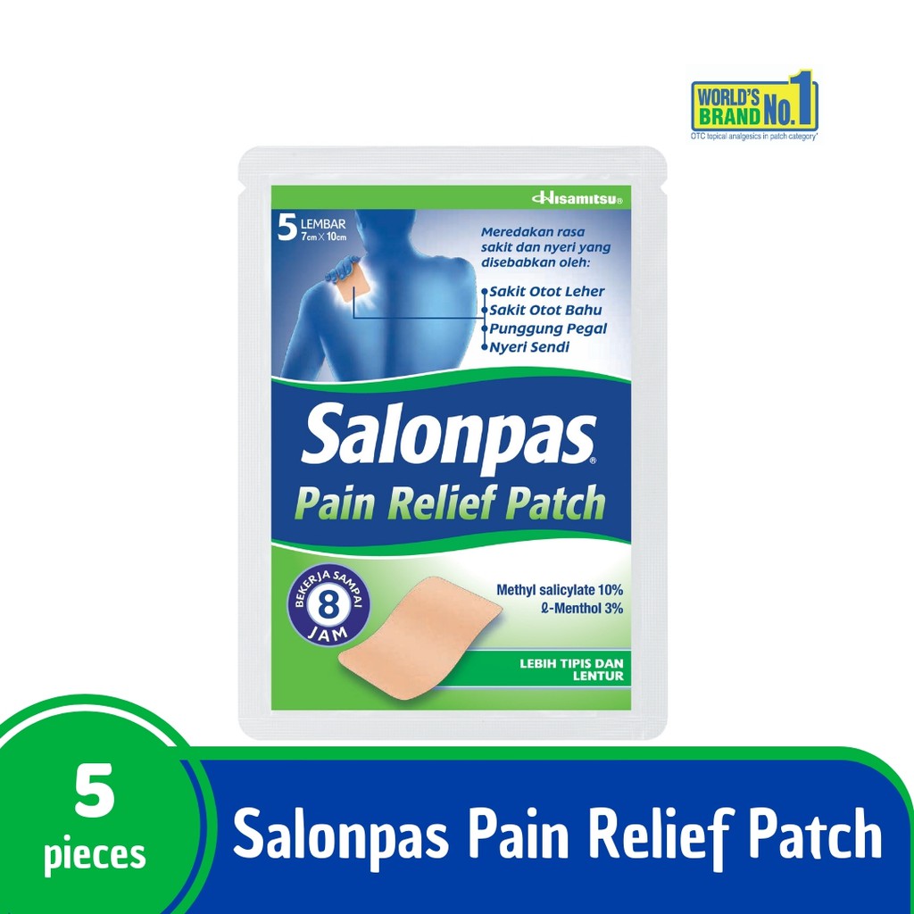 Jual Salonpas Pain Relief Patch 5 lembar - per 1 box | Shopee Indonesia