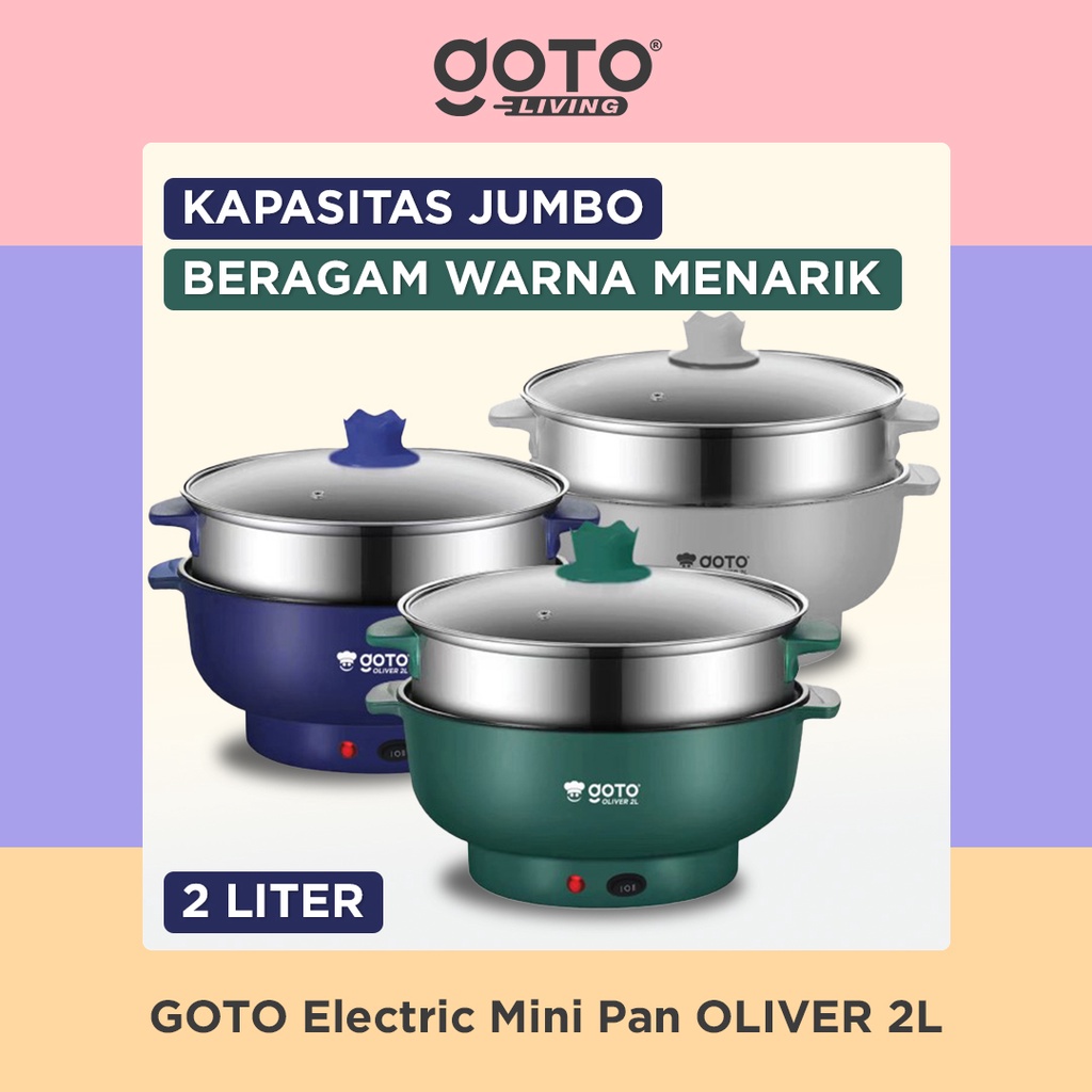 Jual Goto Oliver Electric Pan 2L Fry Pan Portable Panci Listrik ...