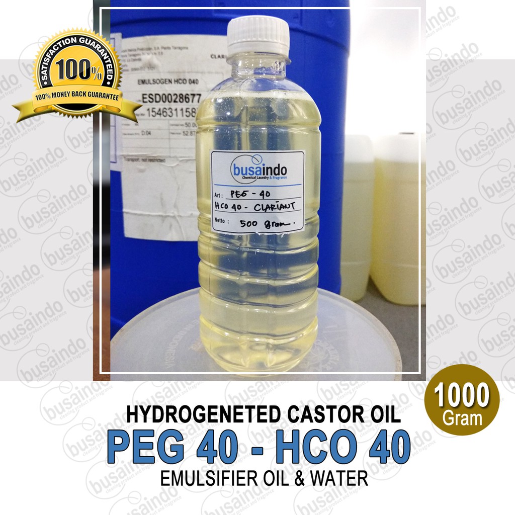Jual PEG 40/HCO 40 Hydrogenated Castor Oil 1000 gram | Shopee Indonesia