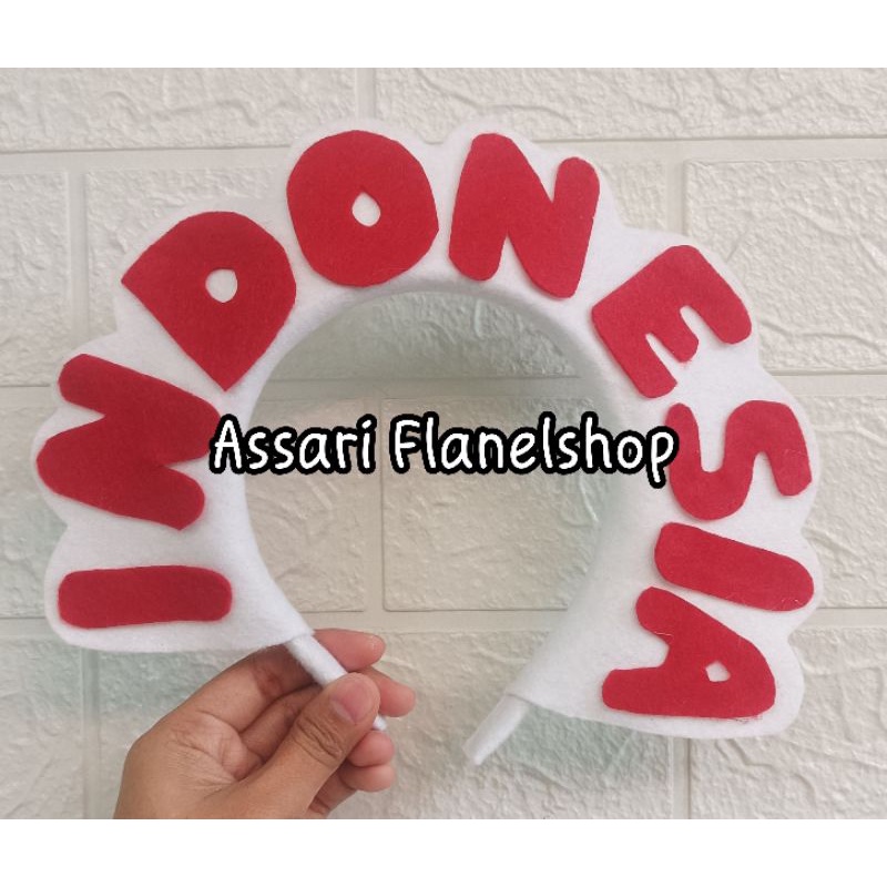 Jual Bando flanel tulisan bando huruf tema kemerdekaan merah putih bisa ...
