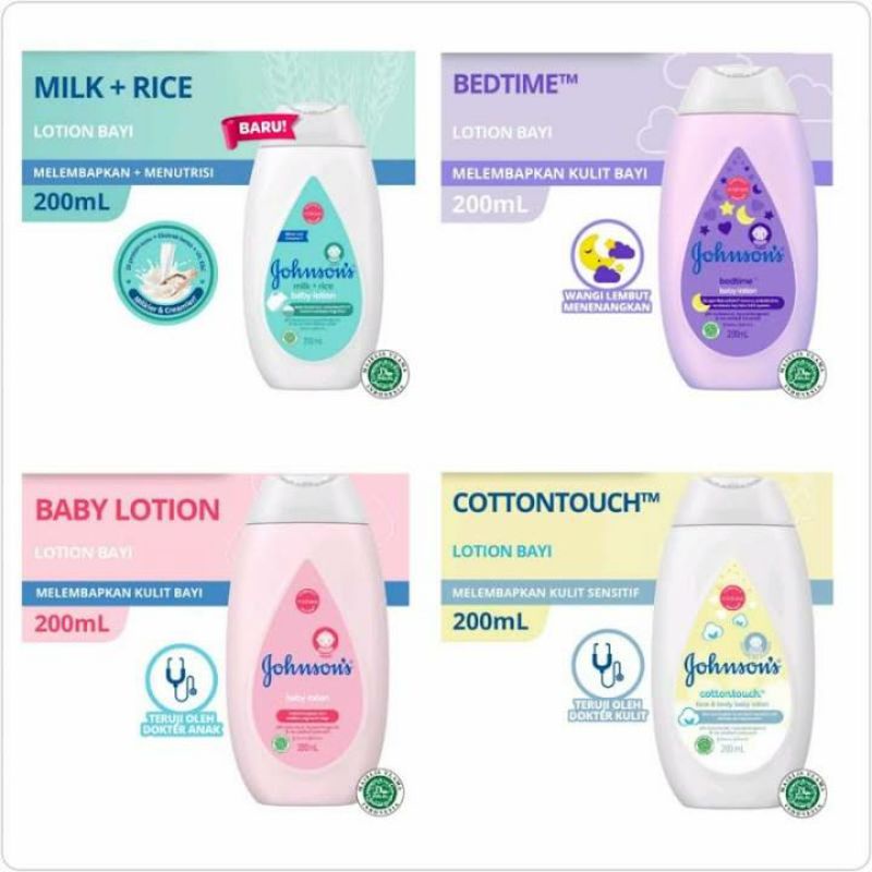 Jual Johnsons Body Lotion 200 ML Asli Original / Lotion Baby Johnson ...