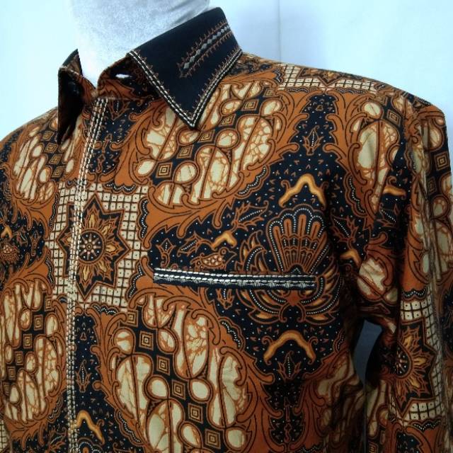 Jual BATIK PRIA BENANG SMOK TRIKOT FULL PURING | Shopee Indonesia