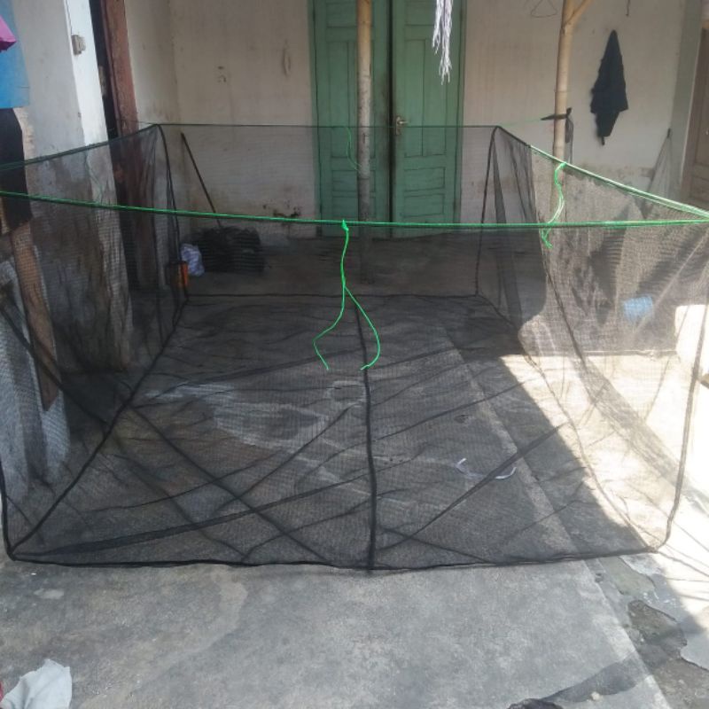 Jual JARING KERAMBA IKAN 300×150×75 Bahan kassa hijau, waring rk dan ...