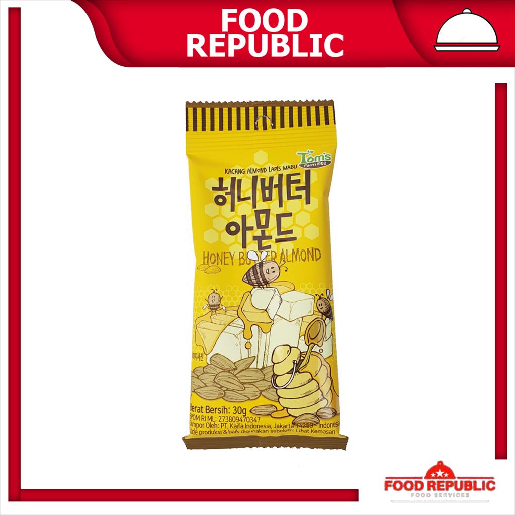 Jual TOM HONEY BUTTER ALMOND 30 GR TOMS FARM KOREA SNACK CEMILAN ...