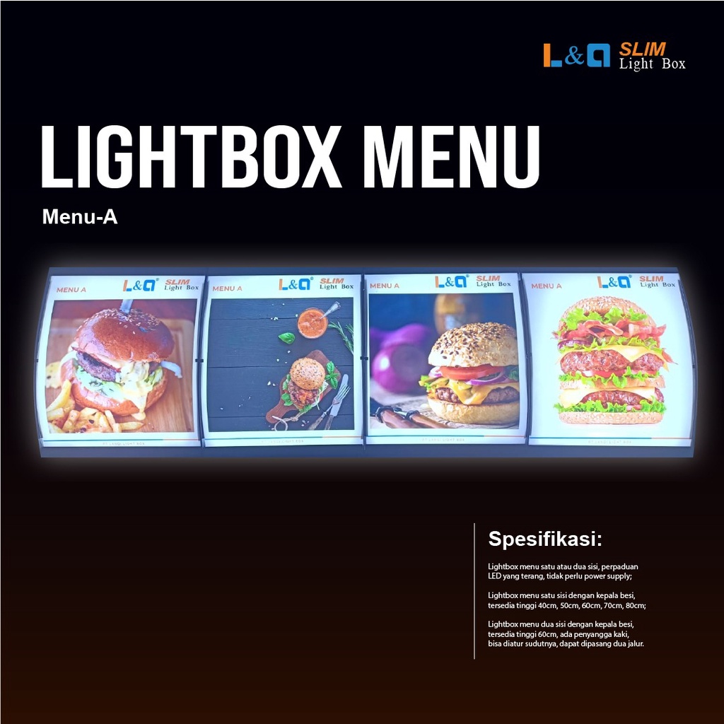 Jual SLIM LIGHT BOX MENU - LED LIGHT BOX INDOOR BUKA TUTUP CUSTOM (1 ...